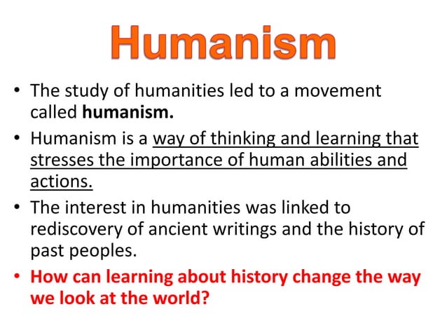 Humanism lesson | PPTX