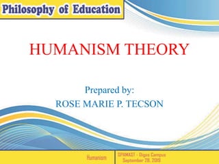 Humanism theory ppt | PPTX