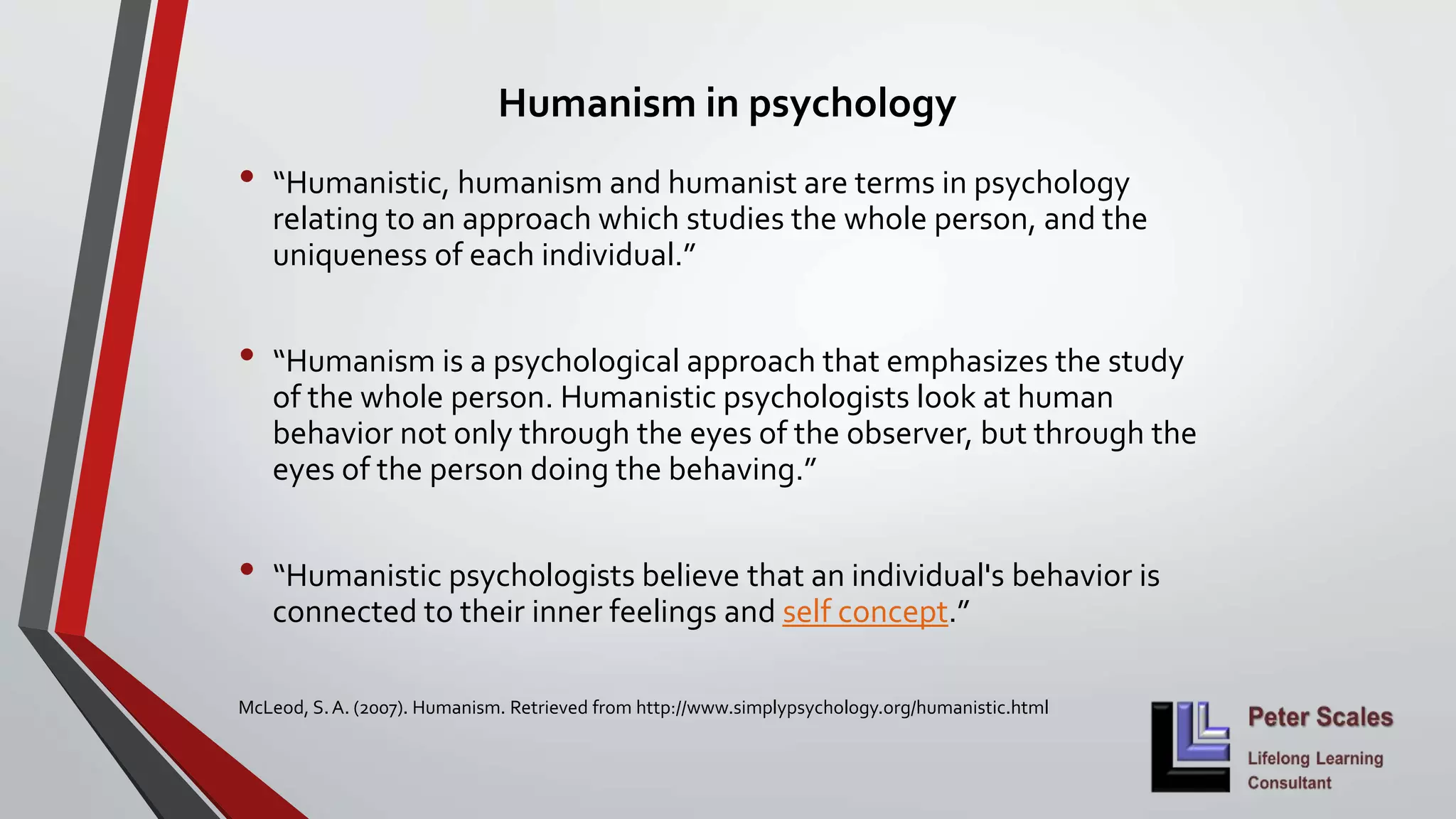 Humanist approaches to education website version | PPTX