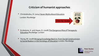 Humanist approaches to education website version | PPTX