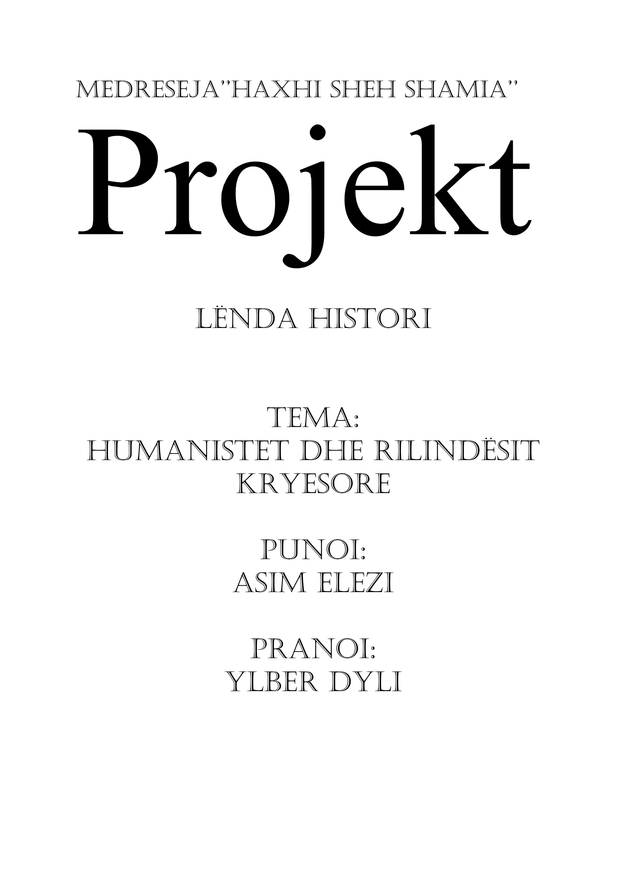 Humaniste dhe rilindesit kryesore | PDF