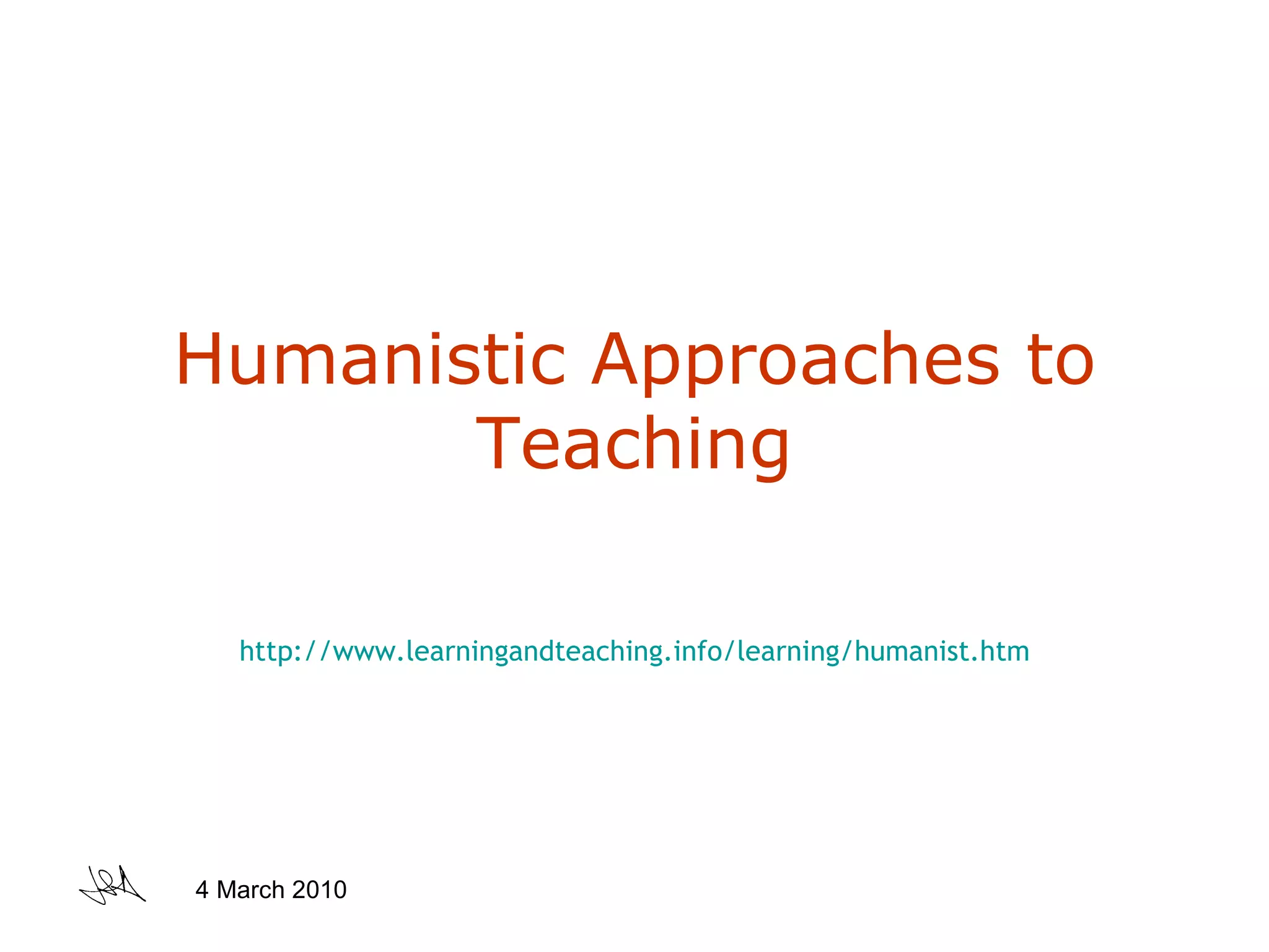 Humanistic education | PPT