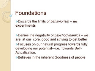 Humanistic Approach to Personality | PPTX