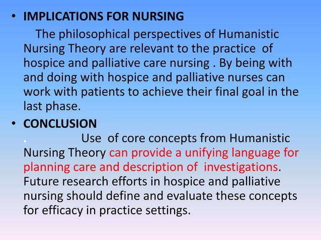 Humanistic nursing theory. ppt | PPT