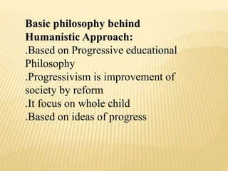 Humanistic approach for crossover curriculum | PPTX | Primary Education ...