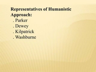 Humanistic approach for crossover curriculum | PPTX | Primary Education ...