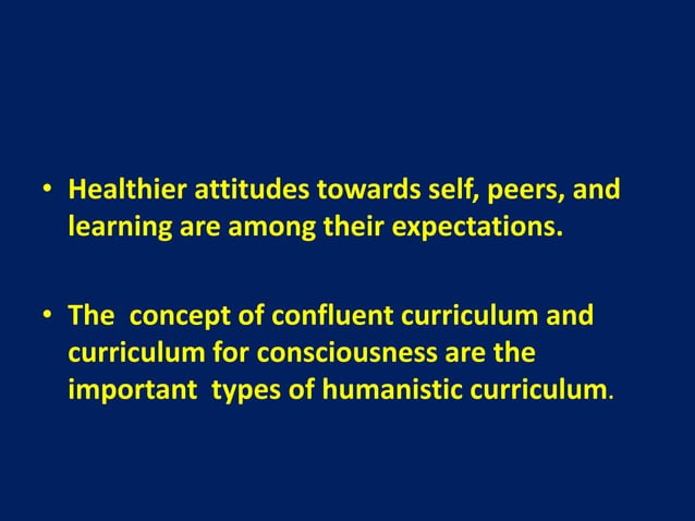 Humanistic curriculum | PPTX
