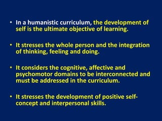 Humanistic curriculum | PPTX