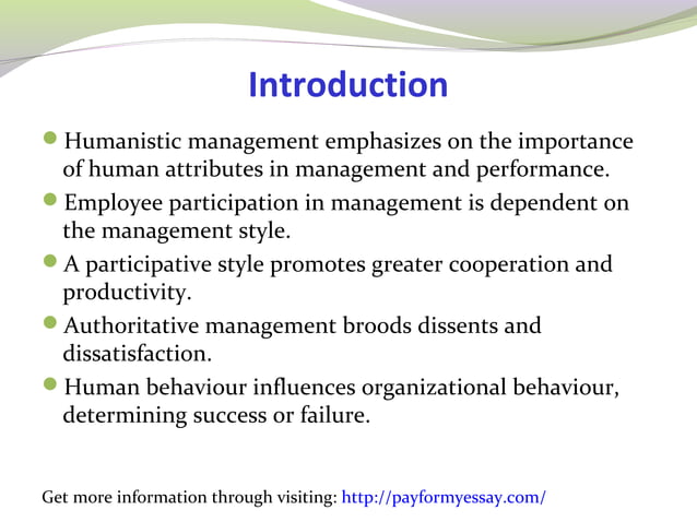 Humanistic Management Perspectives | PPT