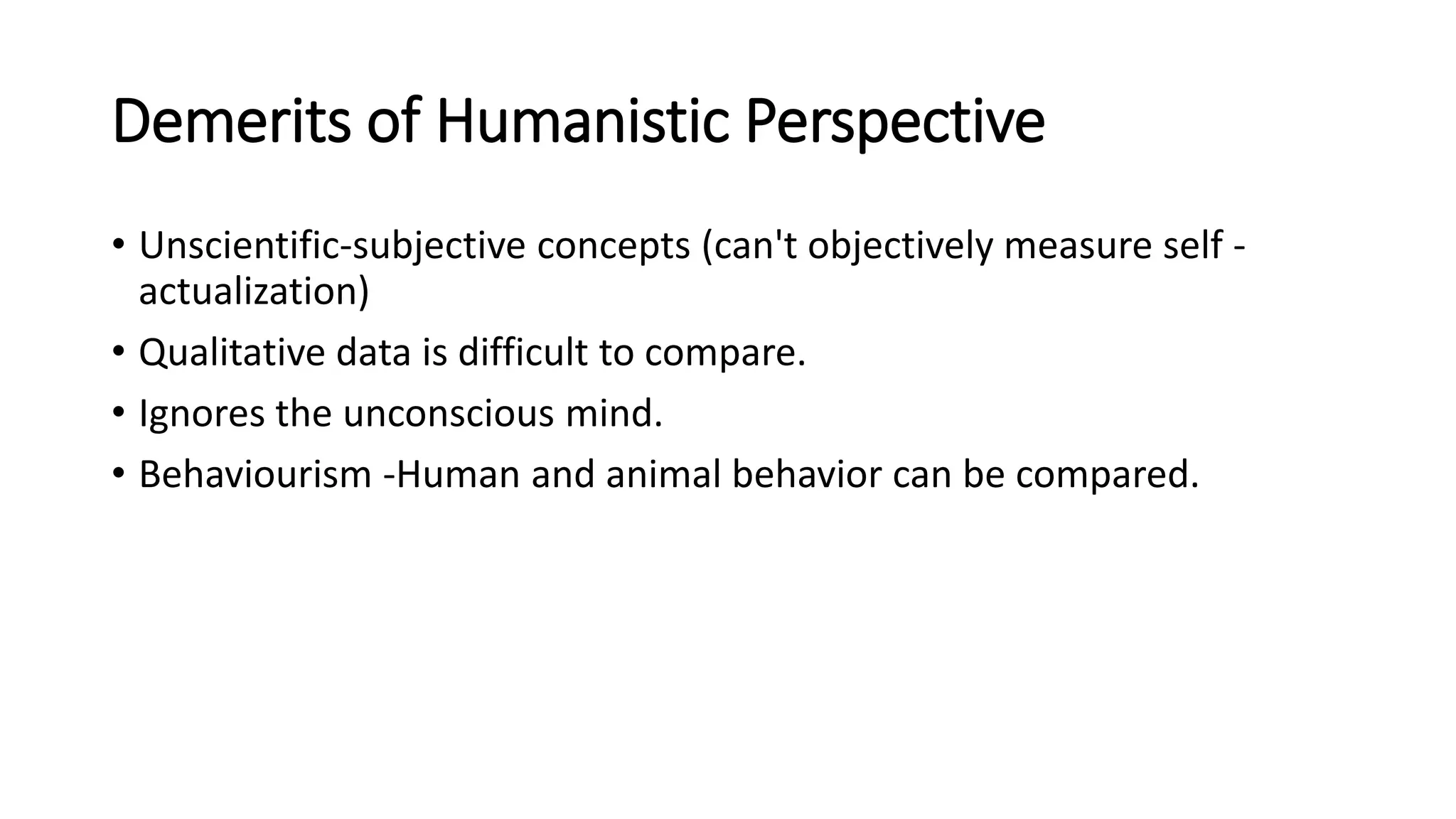 Humanistic perspective | PPTX