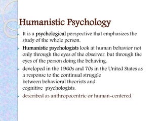 Humanistic Perspective Personality