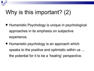 Humanistic psychology maslow draft 1 2011 | PPT | Science