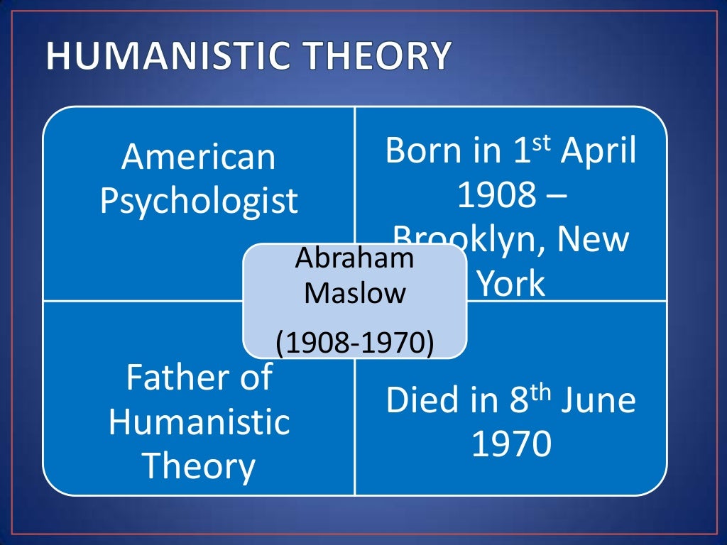 Humanistic Theory humanistic-theory
