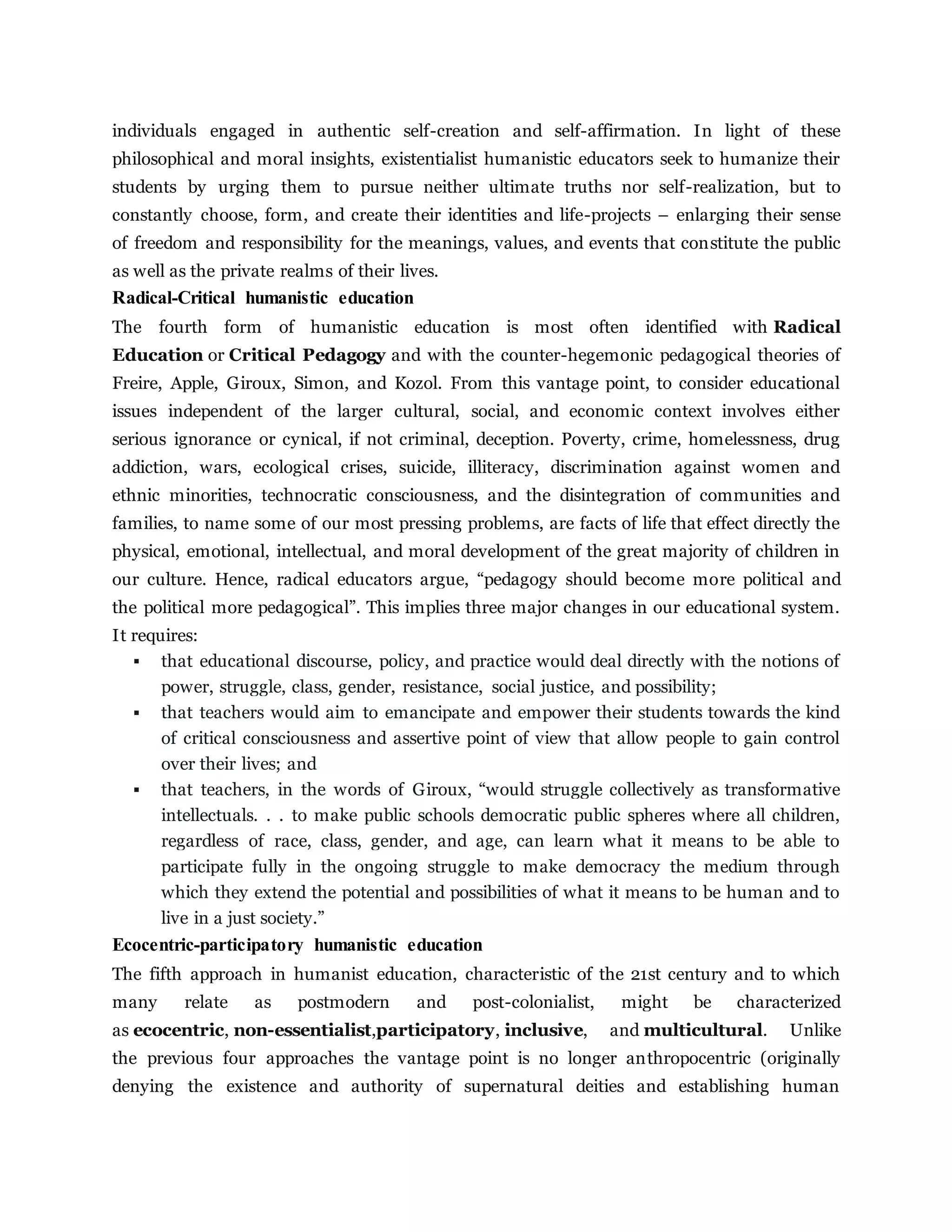 Humanistic theory | DOCX
