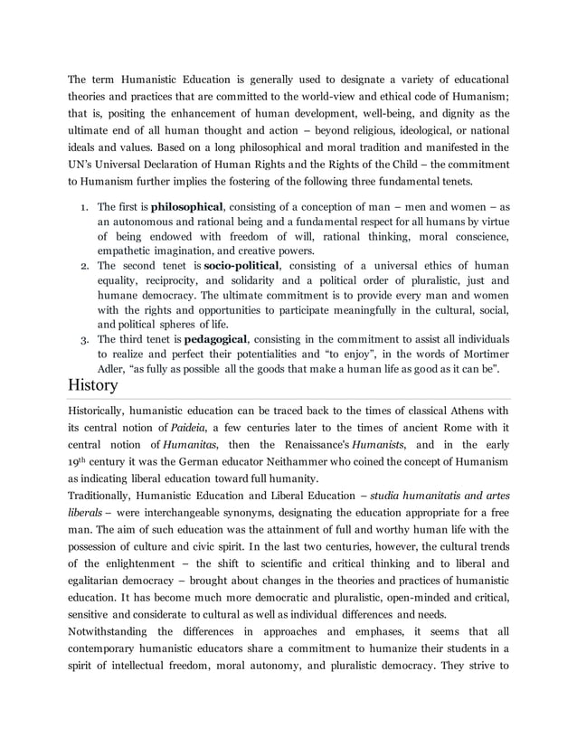 Humanistic theory | DOCX