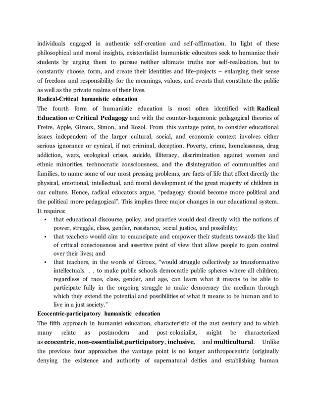 Humanistic theory | DOCX