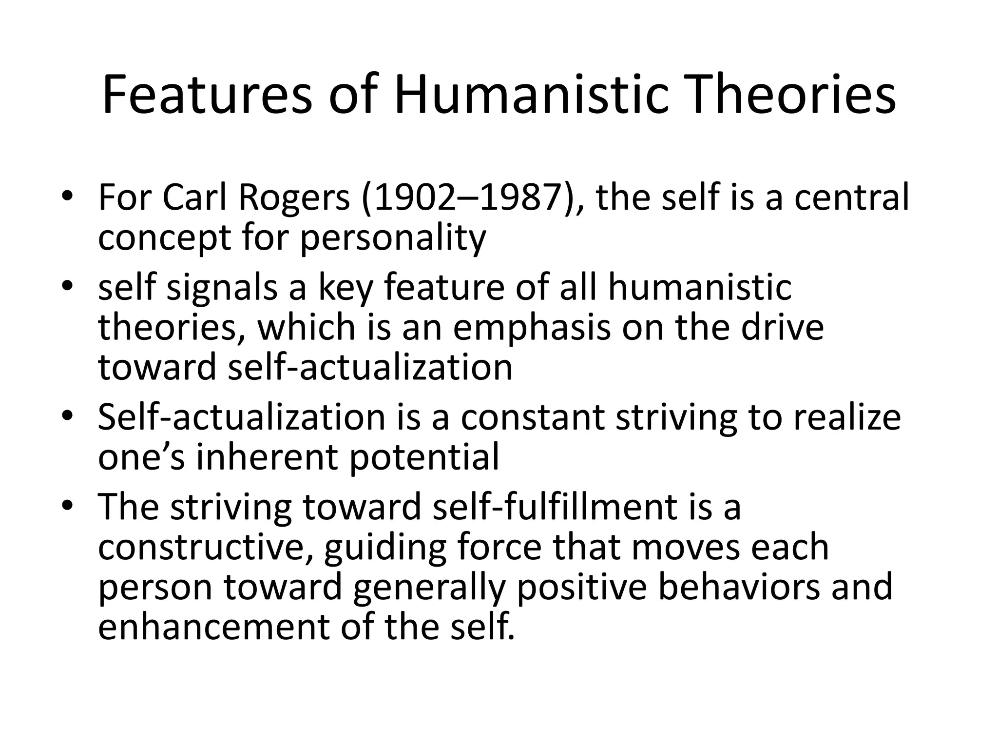 Humanistic therapies | PPTX