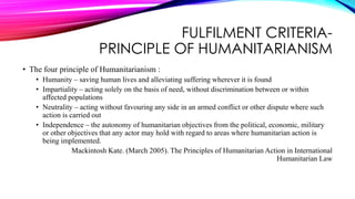 Humanitarianism and volunteerism | PPTX