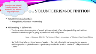 Humanitarianism and volunteerism | PPTX