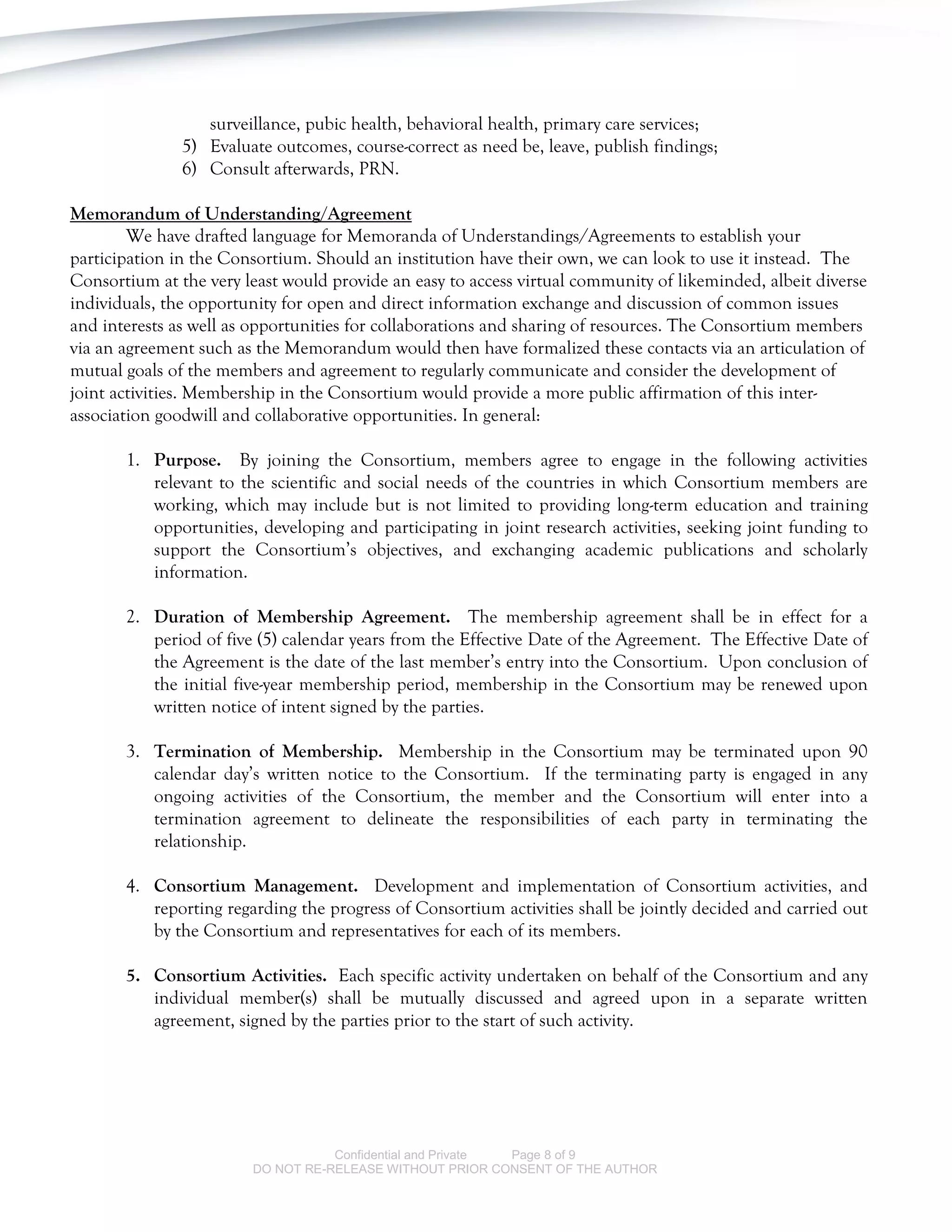 Consortium for Humanitarian Intervention: Model Description | PDF