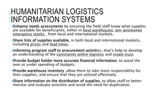Humanitarian Logistics | PPTX