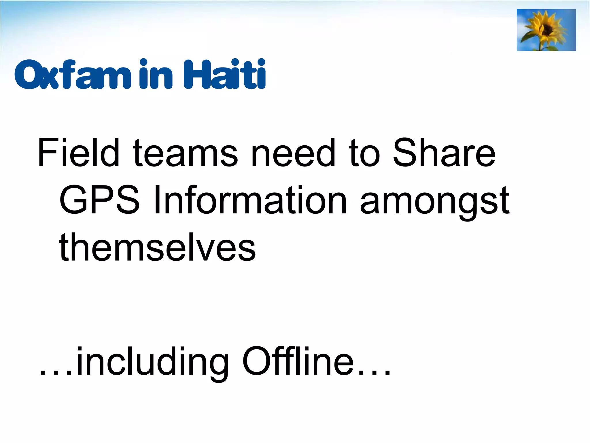 Humanitarian Mapping - Sahana and OpenStreetMap | PPT