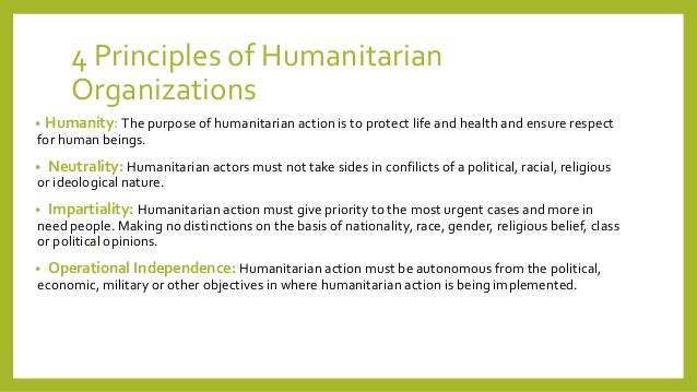 Humanitarian Organizations and Their Relation to Business and Culture