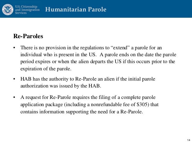 Humanitarian parole program
