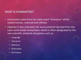 Humanities | PPT | Free Download