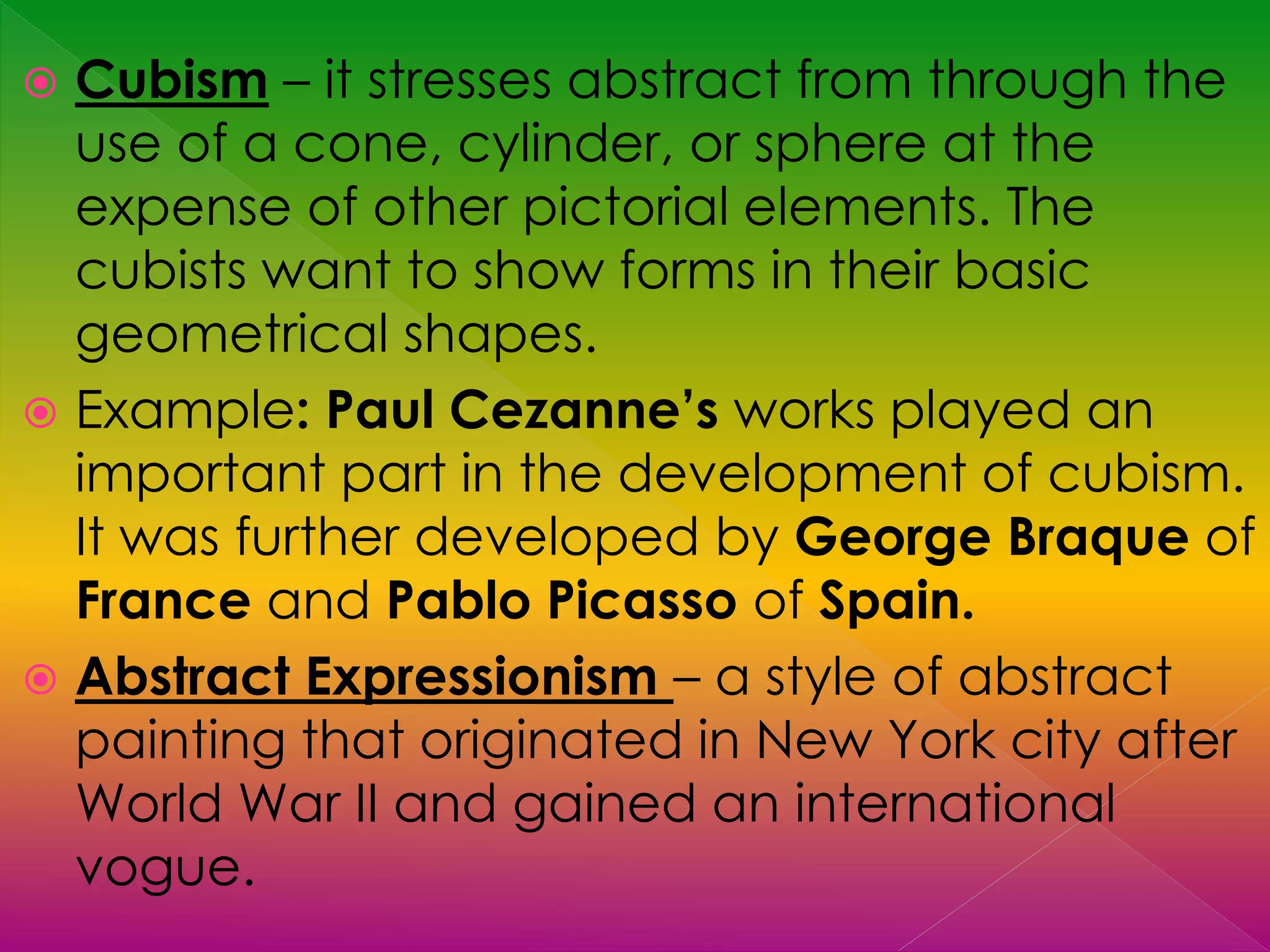 Methods of presenting the art subject | PPTX