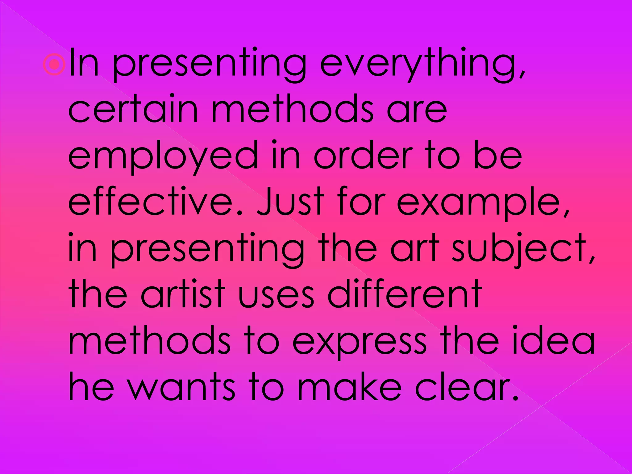 Methods of presenting the art subject | PPTX