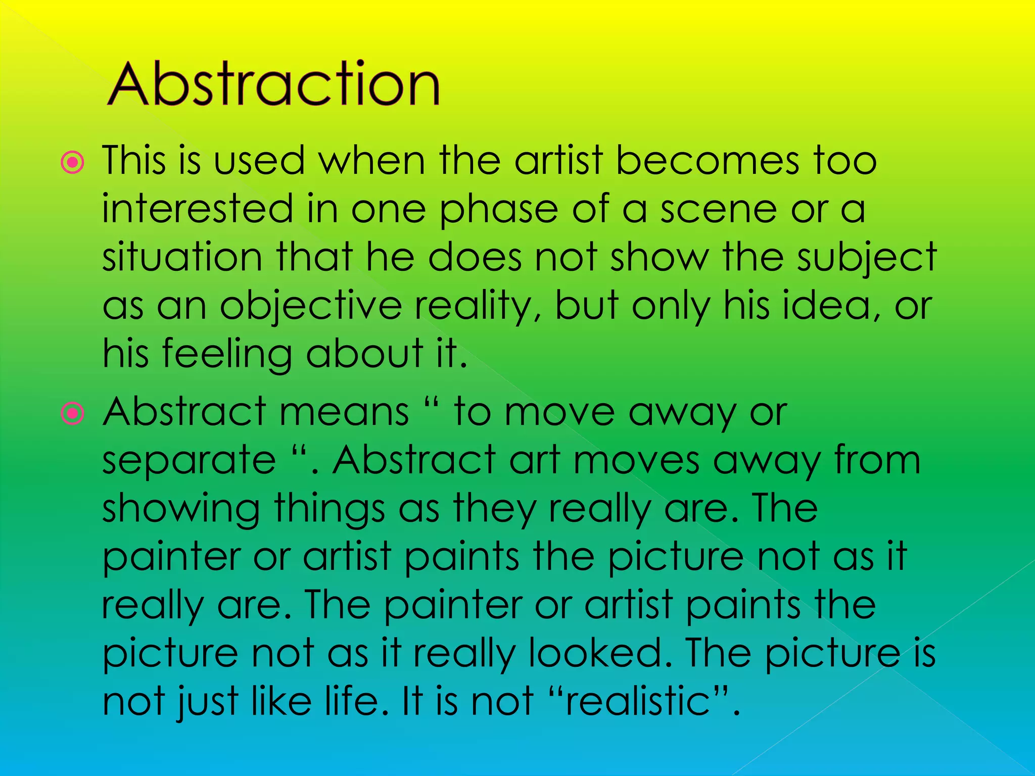 Methods of presenting the art subject | PPTX