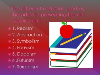 Methods of presenting the art subject | PPTX