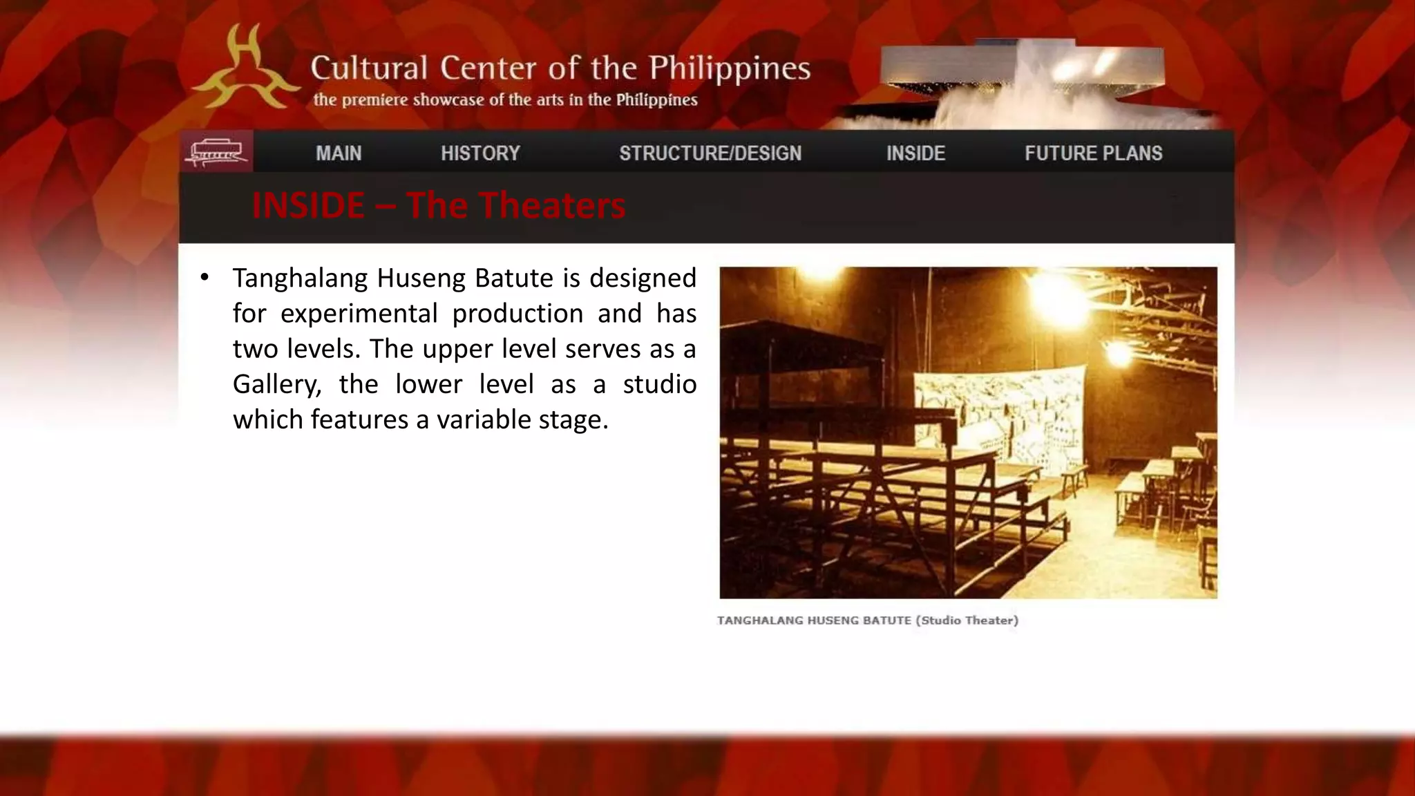 CULTURAL CENTER OF THE PHILIPPINES BY RG GARBIN | PPTX