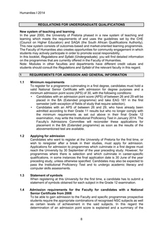 Faculty of Humanities/Humanities (undergraduate)-2014 | PDF ...