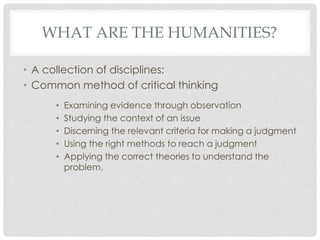 Humanities 100 Recap | PPT
