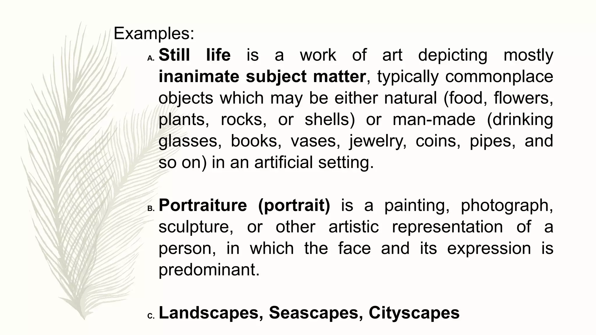 Humanities Presenting the Art subject | PPTX