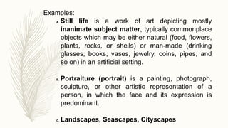 Humanities Presenting the Art subject | PPTX