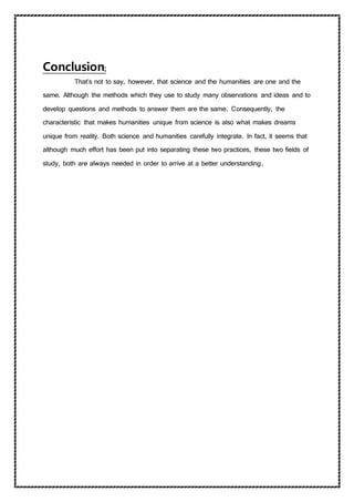 Humanities and science | PDF