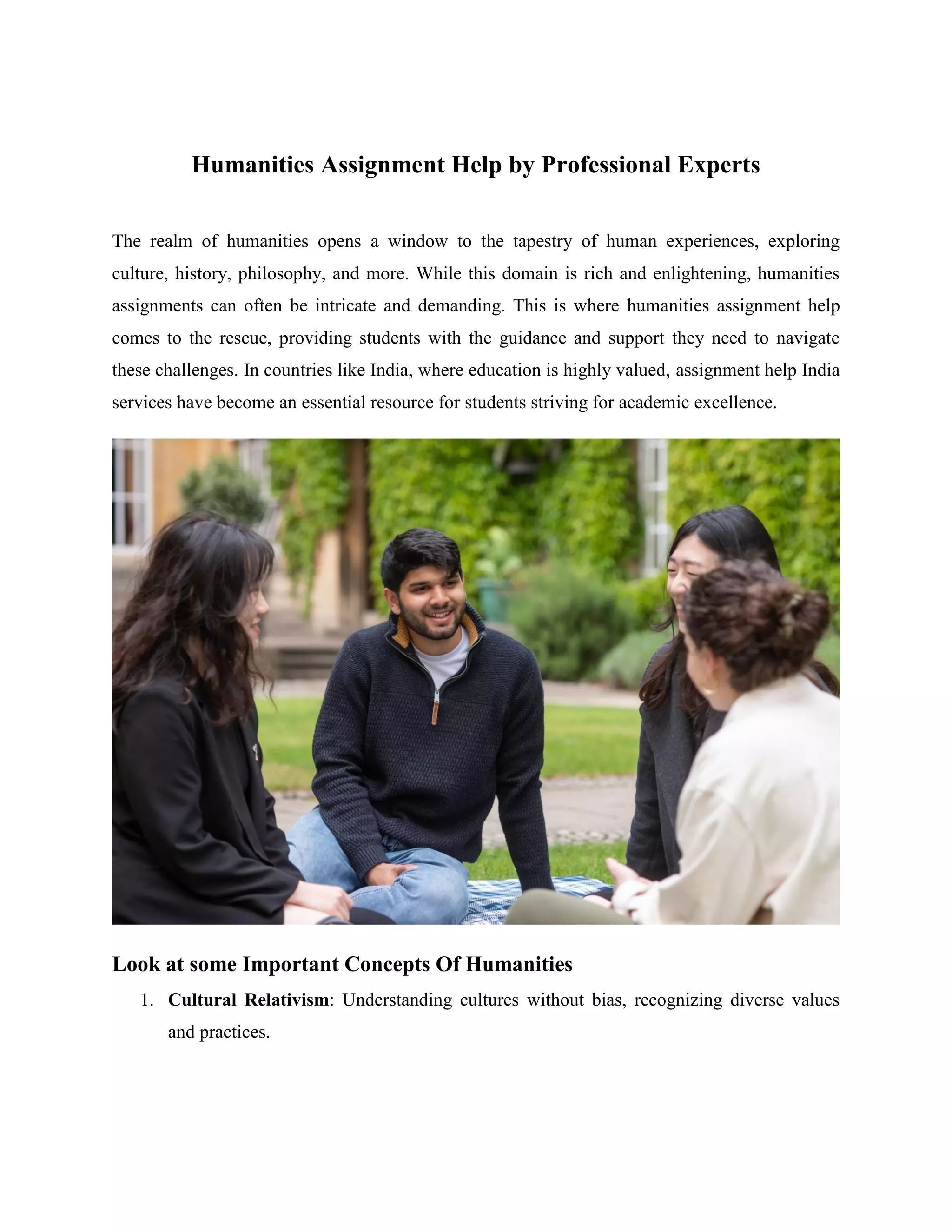 Humanities Assignment Help by Professional Experts.pdf