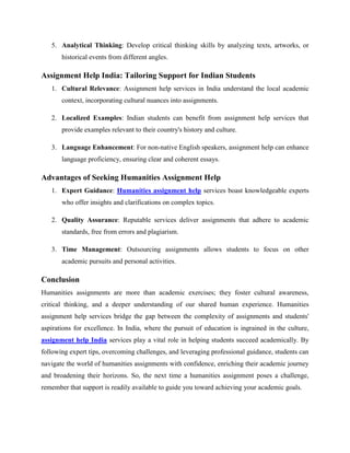 Humanities Assignment Help by Professional Experts.pdf