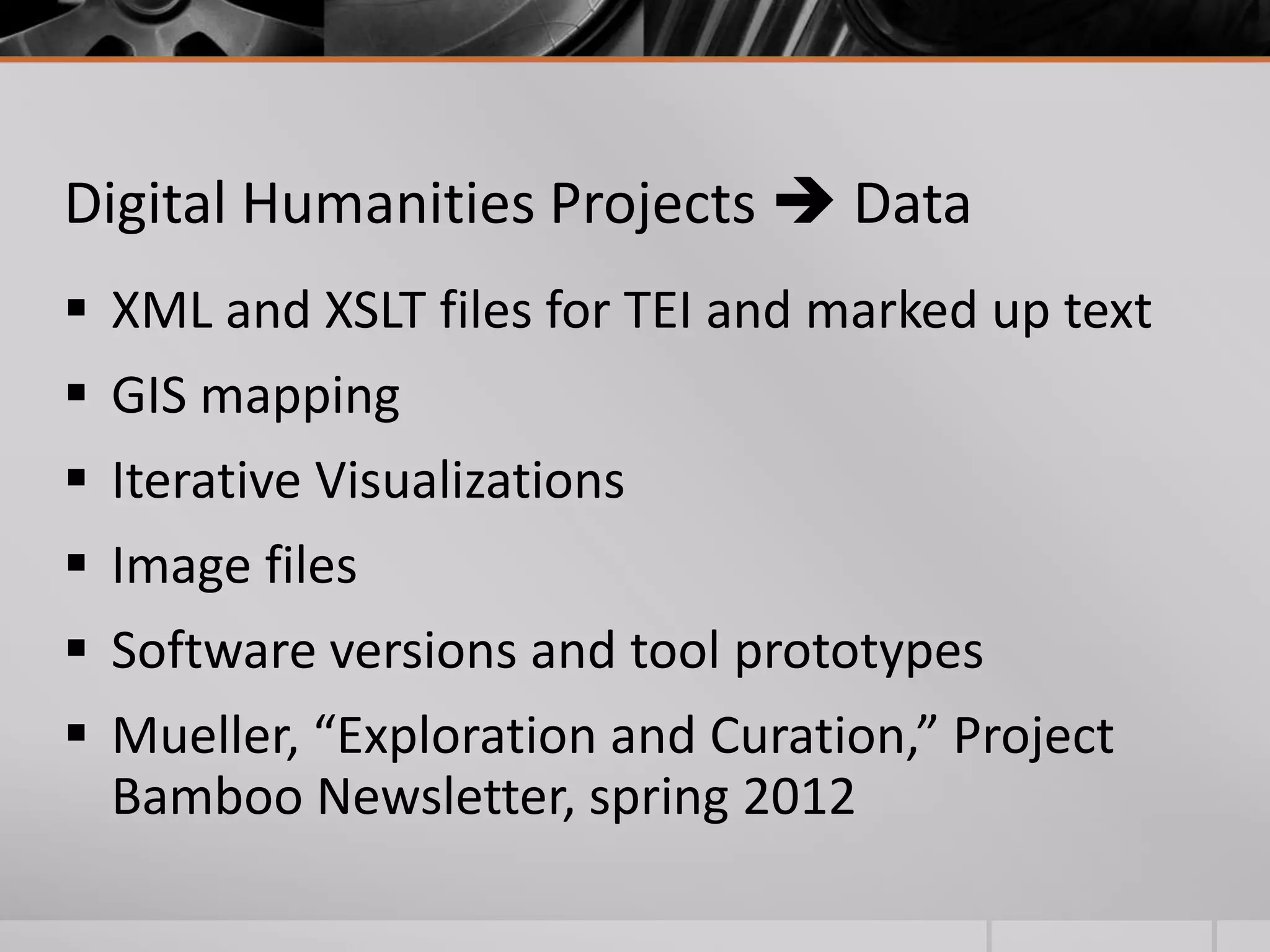 Humanities data curation slides | PPTX