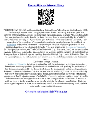 Humanities Essays | PDF