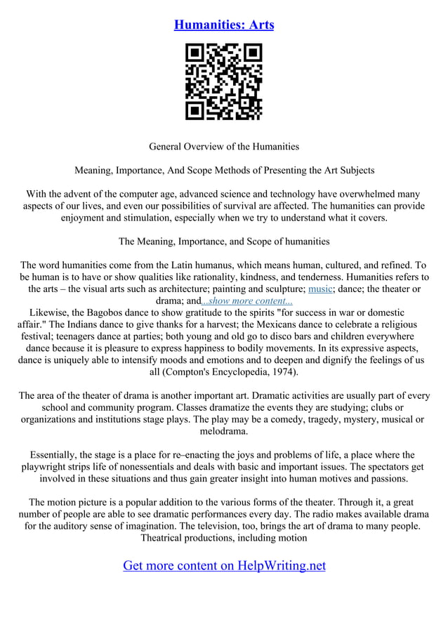 Humanities Essay Topics | PDF