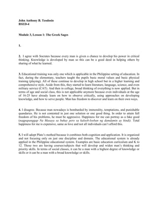 Humanities module 3 | DOCX