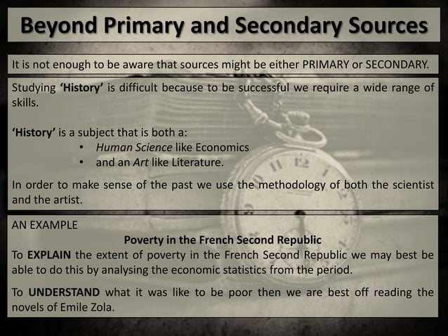 Primary Sources / Secondary Sources [Humanities] | PPT