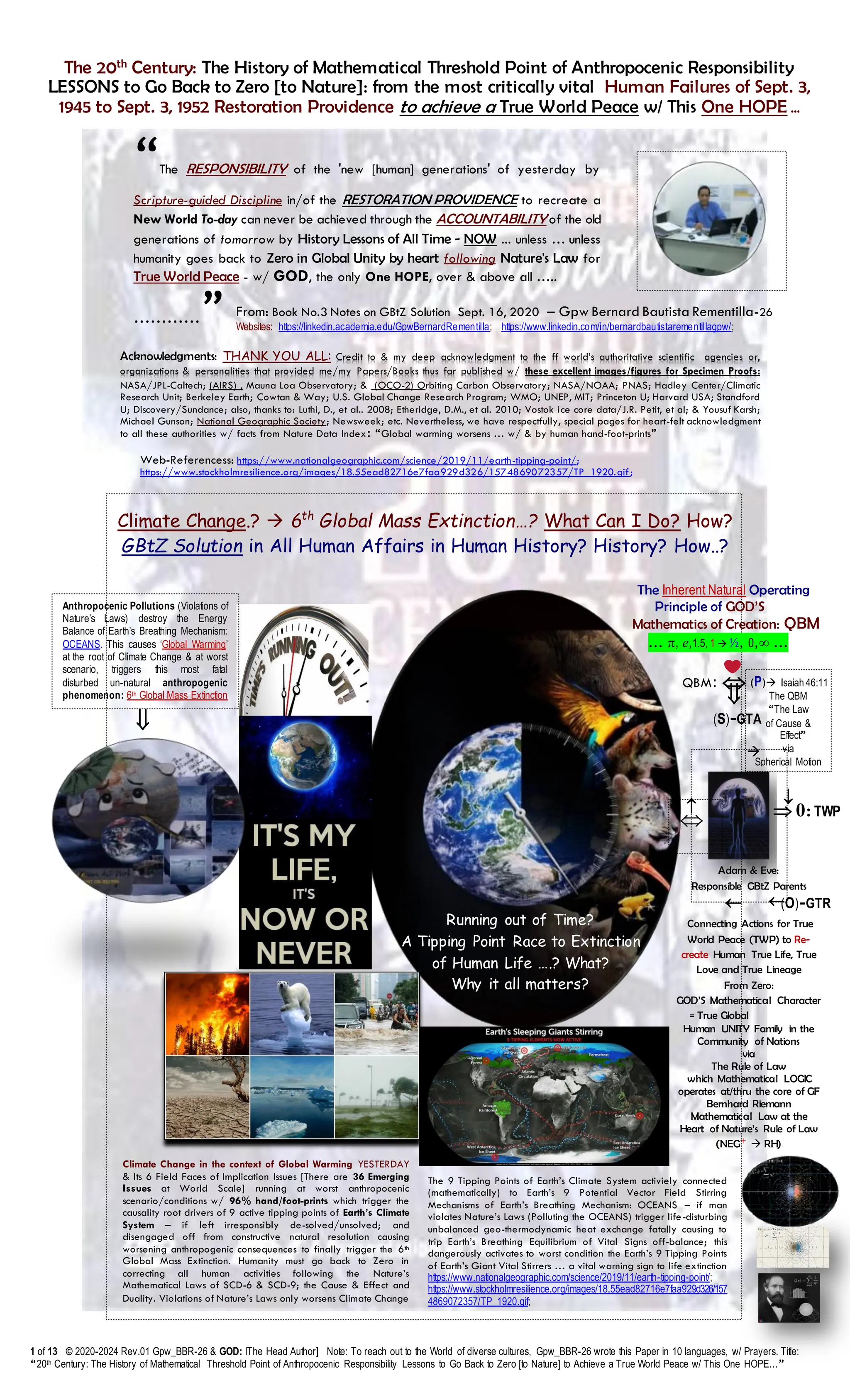 Humanity & Historical Flaws of Anthropogenic Global Phenomena of ...