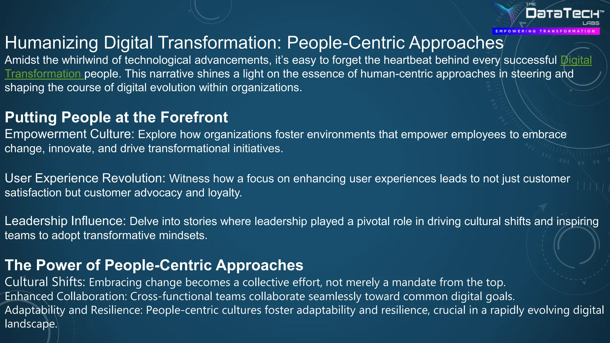 Humanizing Digital Transformation People-Centric Approaches. | PDF