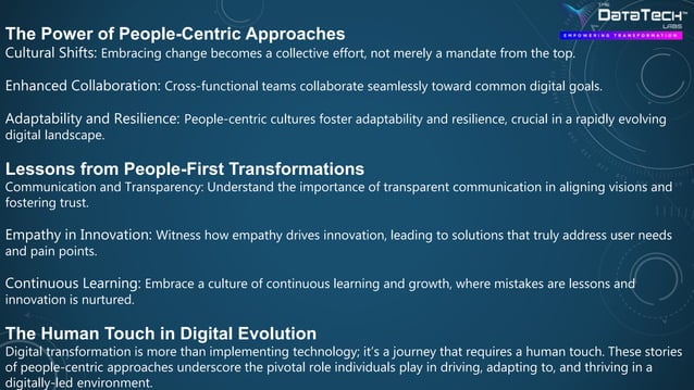 Humanizing Digital Transformation People-Centric Approaches. | PDF ...
