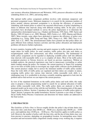 Humanizing The Traffic Police Assignment Case Of Taipei | PDF